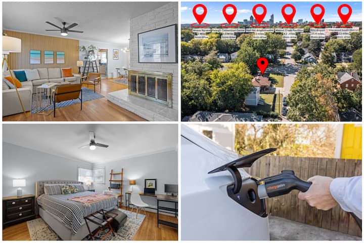 Authenticvibe~70"tv~kingsuite~pets~holiday Home! - Raleigh, NC