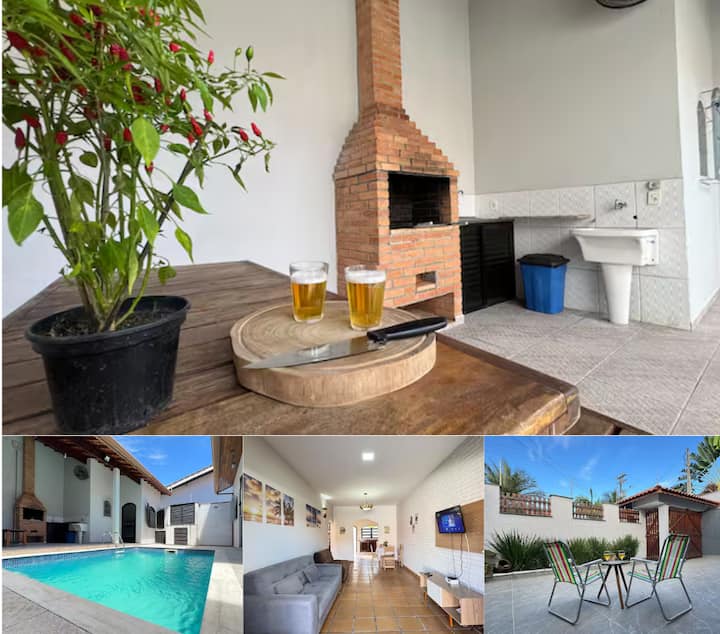 Pé Areia 100m Praia, Piscina, Wi-fi, 6x Sem Juro - Peruíbe