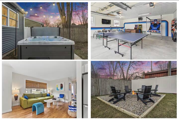 Hazel Haven 3 Bed, 1 Bath - Game Room And Hot Tub! - South Haven, MI