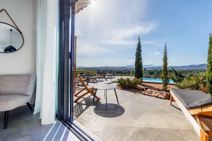 Chambre Vue Mer Piscine Montagne3 Casa Di U Sole - Porto-Vecchio