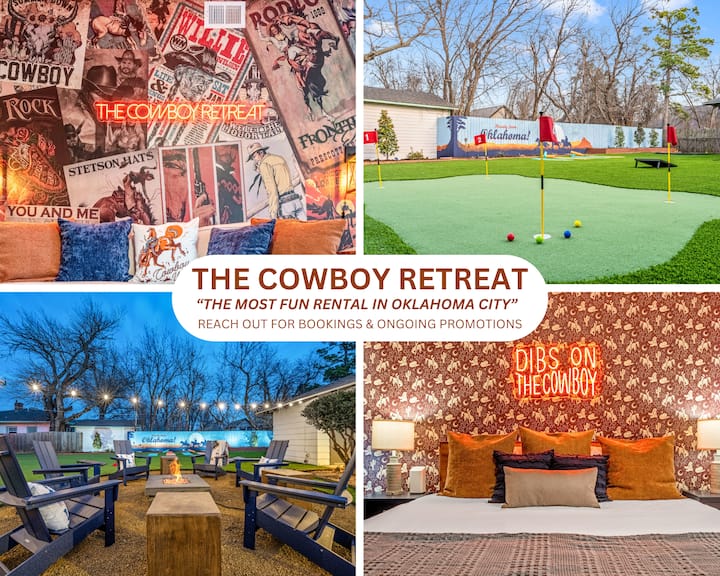 Cowboy Retreat|minigolf|firepit|gameroom|bbq| - Oklahoma City