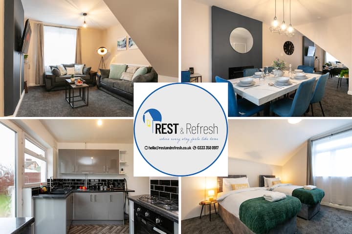 #3bed Sleeps 6.wifi,parking,discount(rest&refresh) - Leicestershire