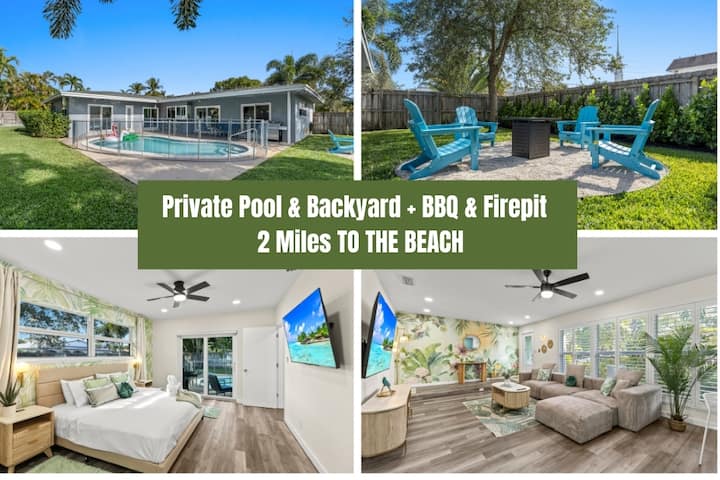 Palm Escape:your Private Resort *2 Miles To Beach* - Fort Lauderdale