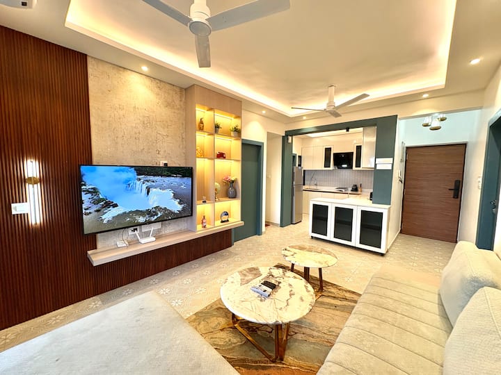 Spacieux 2 Chambres, Salon Et Cuisine Près De La Plage | Mirashya B512 - Goa