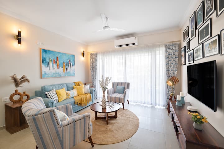 Nautical, Pool Facing 2 Bhk With Resort Amenities - Goa