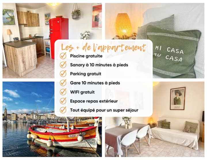 Appartement En Résidence, Piscine, Proche Centre - Sanary-sur-Mer