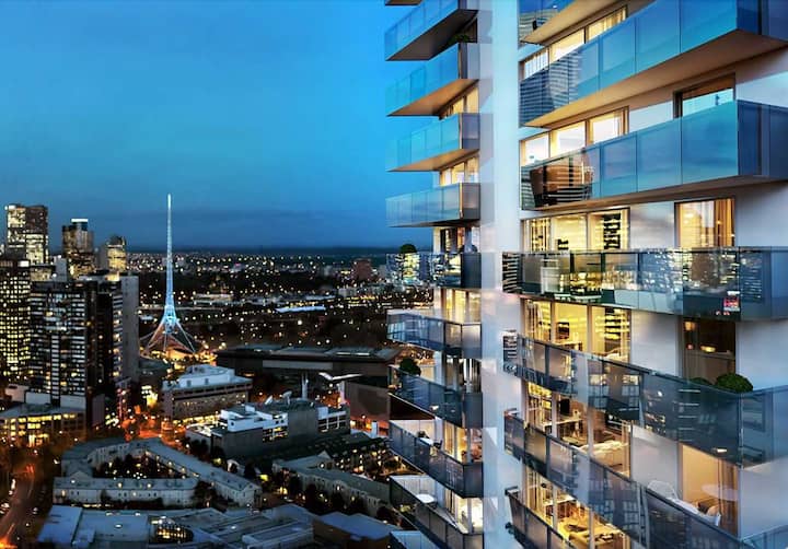 High Rise Bay View 24hrs Self Check In Pool Gym - Melbourne