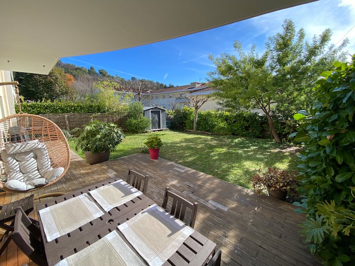 F3*calme*parking*terrasse & Jardin Au Sud - Grasse