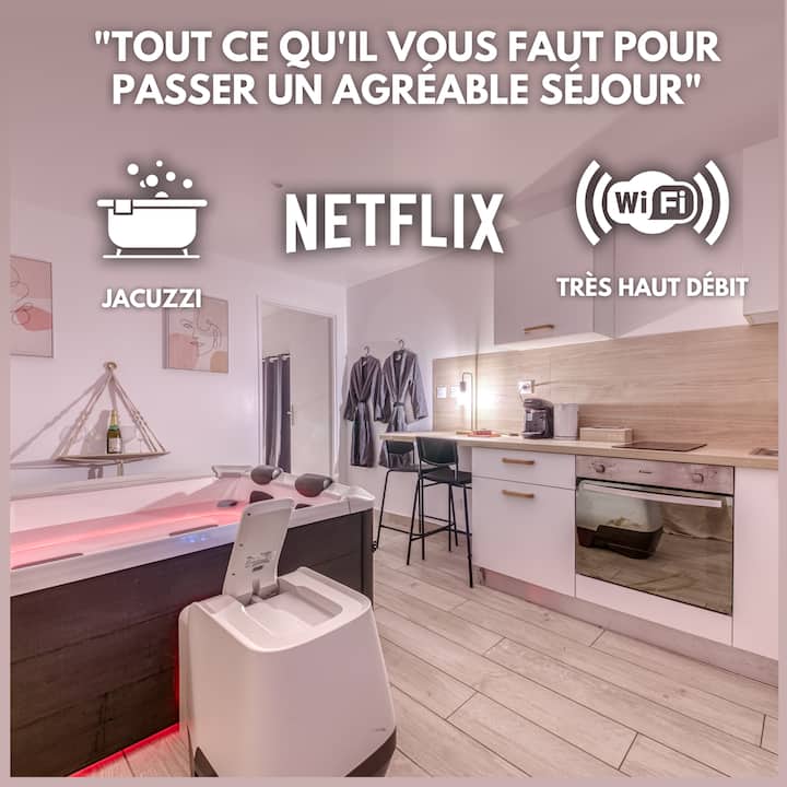 Jacuzzi *Le Crystal* Cocooning - Centre Venissieux - Chaponnay