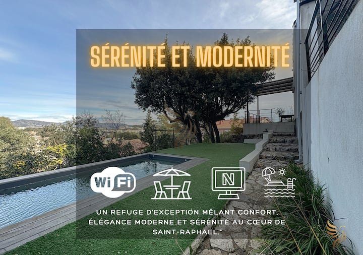 Villa Horizsky-6pers- 3 Chambres -Piscine-wifi - Saint-Raphaël