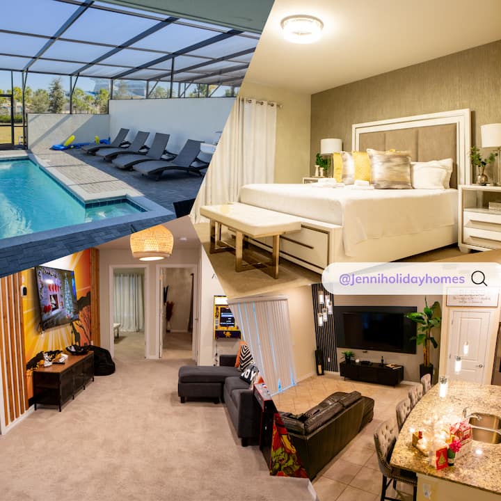 5br/4ba Luxury Home 9 Beds | Pool | 10 Min Disney. - Davenport, FL
