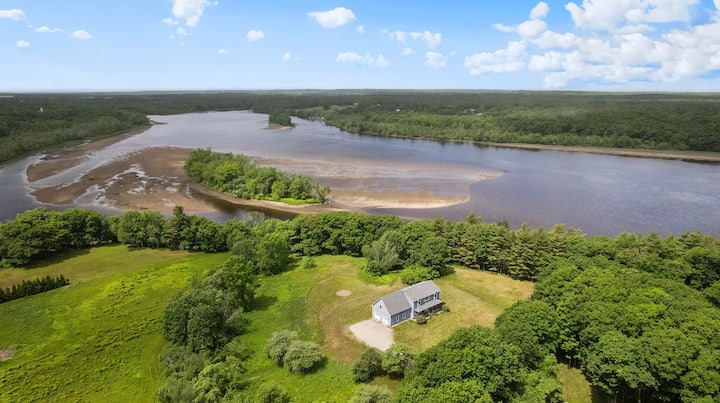 Brunswick Lux 4br Sunset River Views 4acres Lawn - Bath, ME