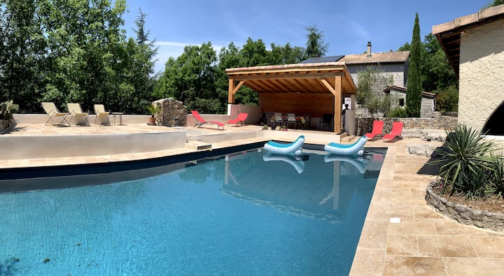 Studio Climatisé, Terrasse Privée Et Accès Piscine - Saint-Alban-Auriolles