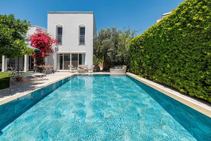 Villa W Private Pool For 8 People In Bodrum Center - Bodrum