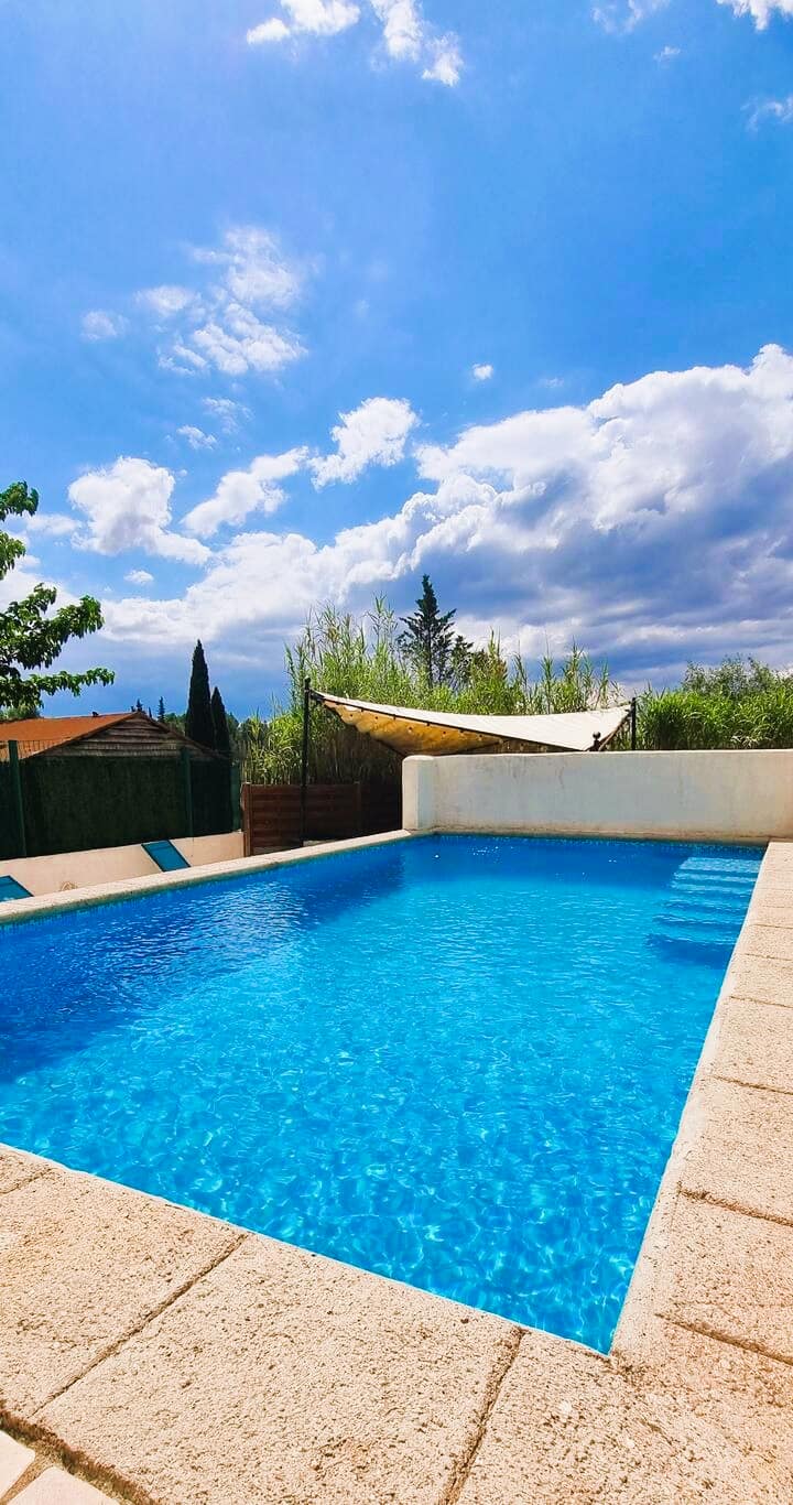 Le Petit Mas De La Fontaine, Piscine, Vue Garrigue - Pézenas