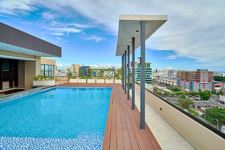 High-floor Sdq Apt W/ Pool, Jacuzzi & Gym - Santo Domingo