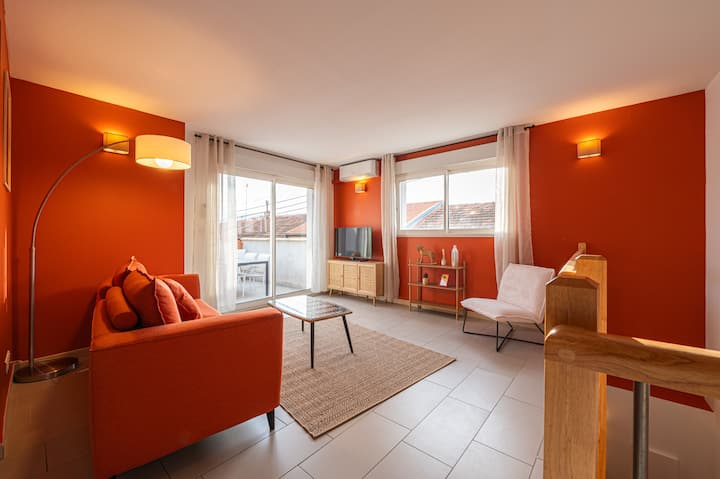 La Terrasse Sienne, T3 Climatisé Avec Garage - ibis budget Nimes Marguerittes - A9