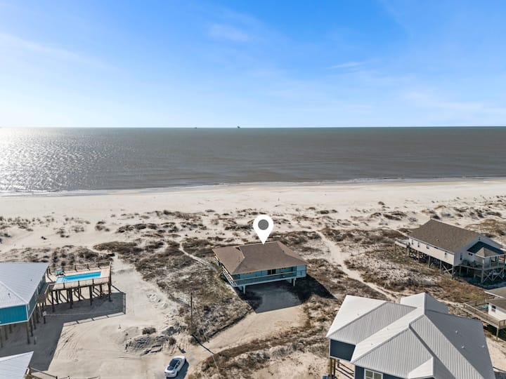 Beachfront 4-bedroom Home On Dauphin Island For 12 - Dauphin Island, AL