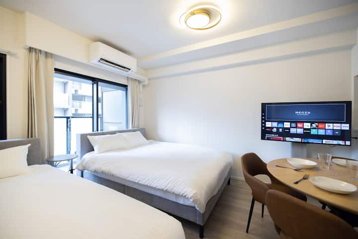 博多駅近・新築！キッチンと広々バルコニー付き！家族友人と最適なプライベート空間！#703 - Fukuoka