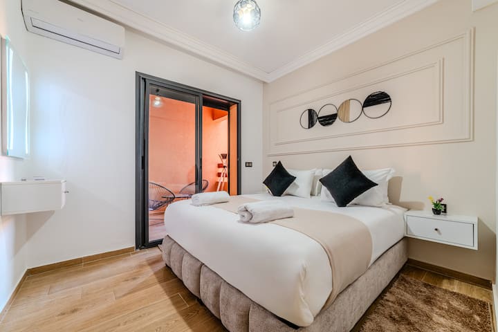 Cozy Apprt Près M-avenue: Piscine,parking,terrasse - Marrakesh