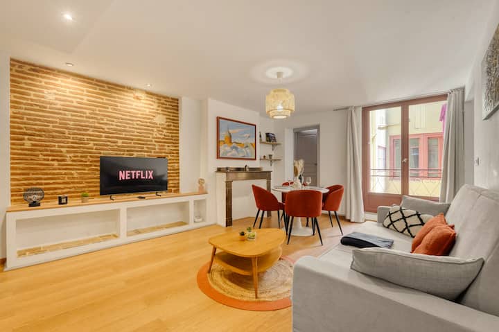 T2 Carmes - Centre, Netflix, Clim & Capitole 5 Min - Toulouse