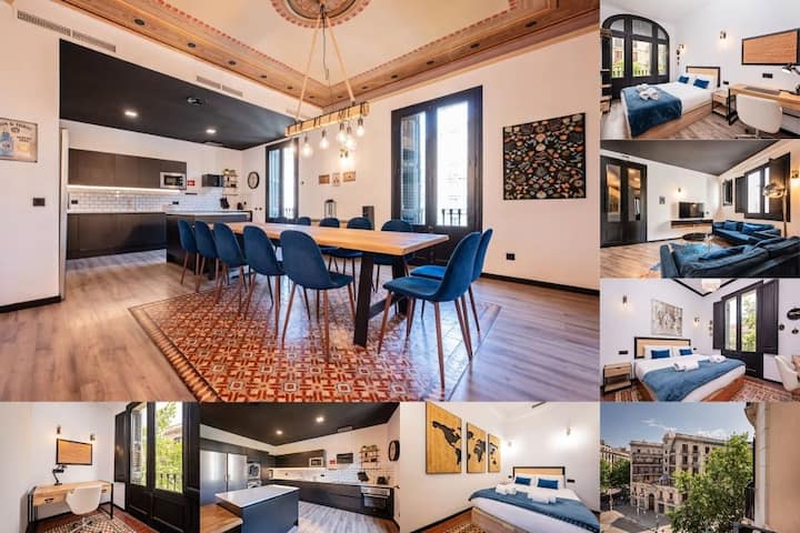 Spacious 6 Bedroom Apartment In Barcelona 12 Ppl! - 