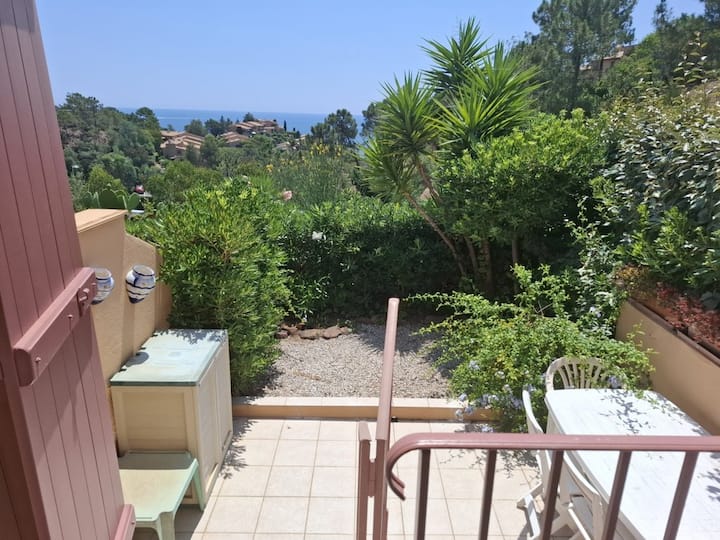Maison Mitoyenne Vue Mer Avec Jardin - Théoule-sur-Mer