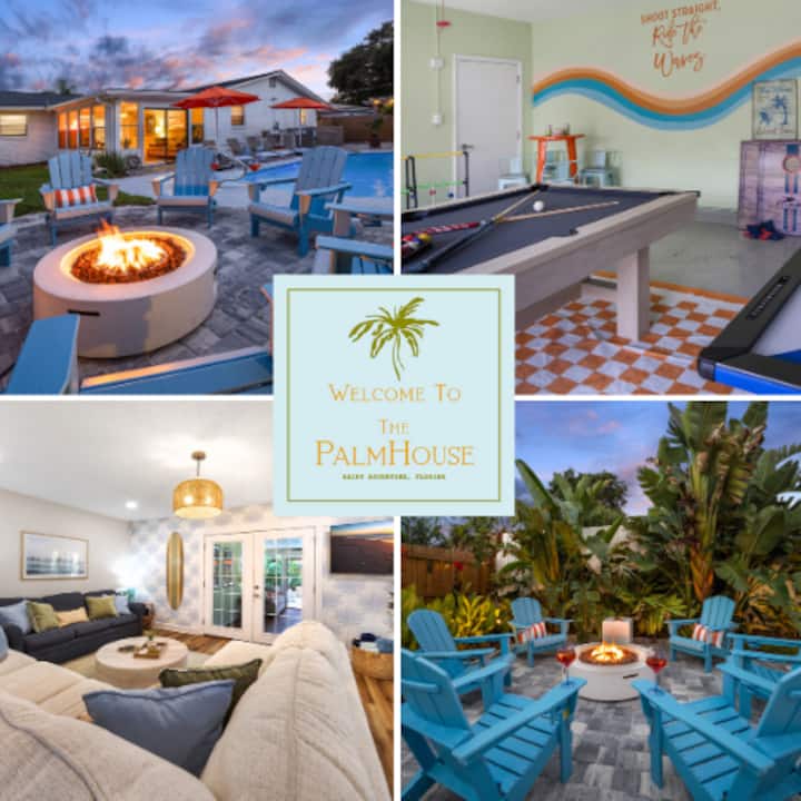 New! Heated Pool, Firepit, Game Rm, Walk To Amp. - St. Augustine, FL