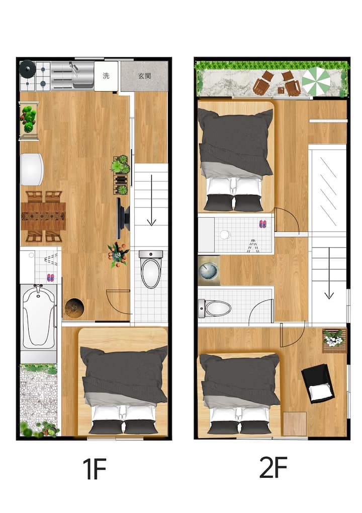 [3br/2baths] Modern Jp House | Direct Kix & Namba - Osaka