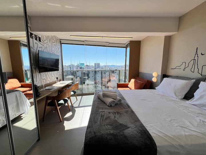 Vista Linda C Vaga E Cama Queen! Espaçoso! - Paraíso