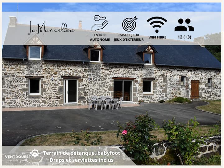 Gîte La Mancellière, Grand Jardin, Jeux & Pétanque - Pays de la Loire