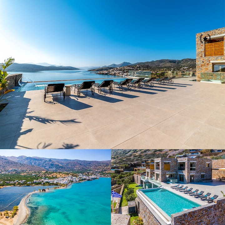 100m To Beach / 10-bedroom/pool-jacuzzi-gym-cinema - Elounda