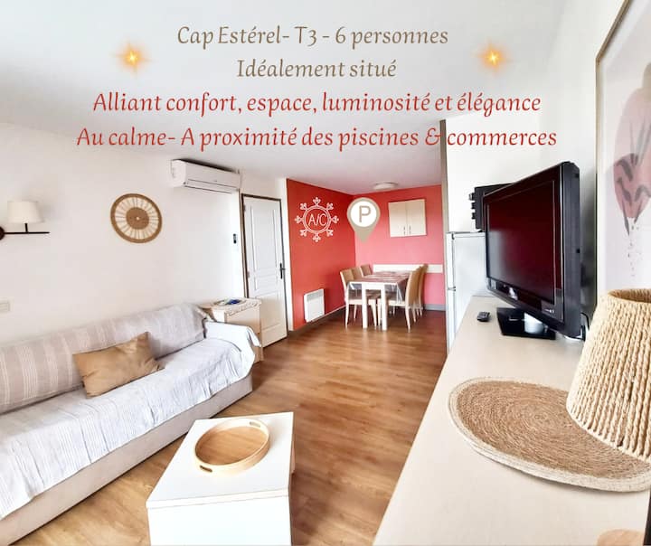 Cap Estérel- Village- Charmant T3 - 6 Pers En Rdj - Agay