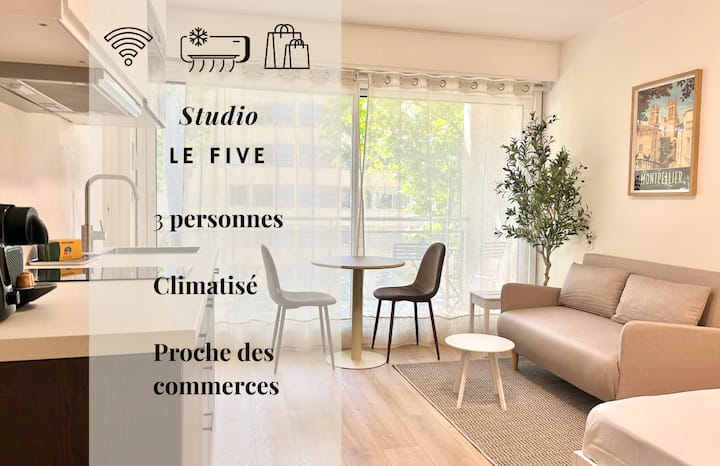 112 - Le Five, Studio, Clim, Terrasse, Parking - Montpellier