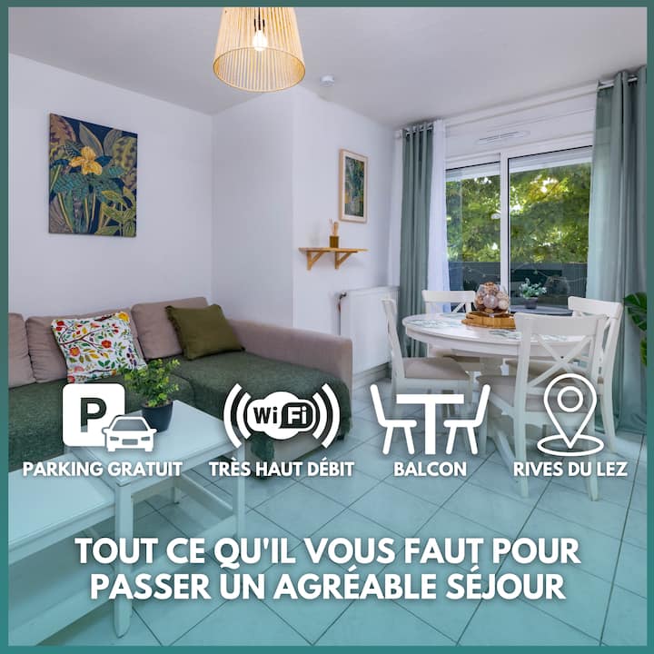 Le Jardin Du Lez | Parking Privé | Wifi Fibre - Montpellier