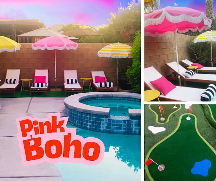 Tiki Boho! Pool/spa/arcade/golf & Tikibar-sleeps16 - Indio, CA