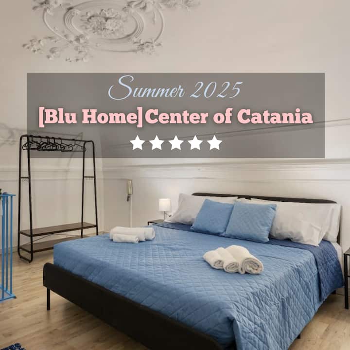 [La Casa Blu] 2 Camere /7 Posti Letto. 5 Min Metro - Catania