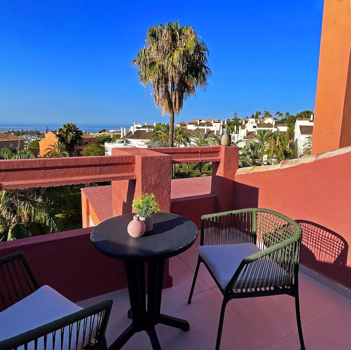 8mins-beach+pool+wfh Desk-seaview-mountain Terrace - Marbella