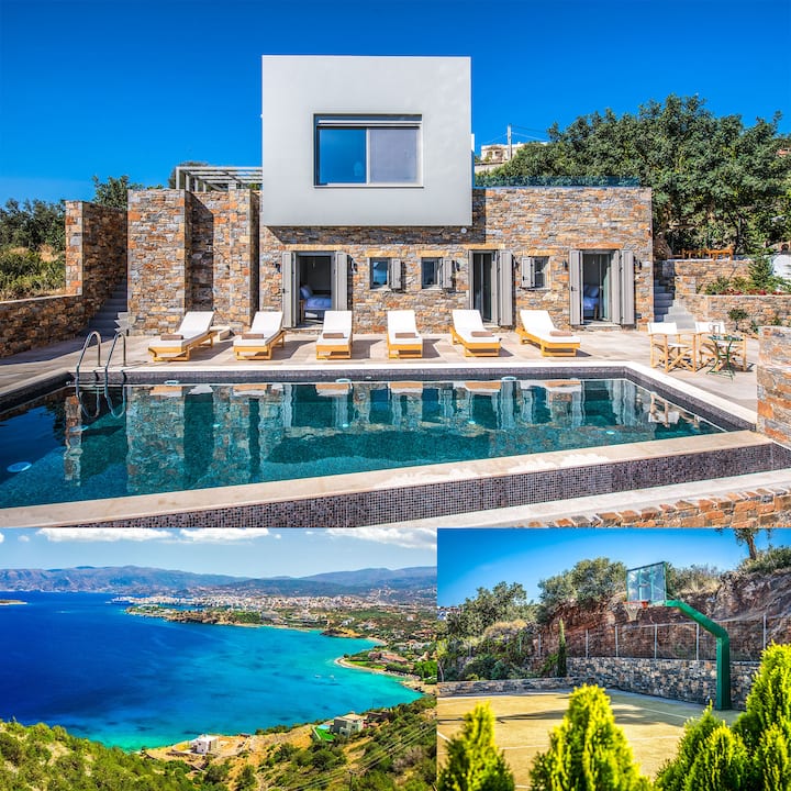 Walk To Beach (200m) / Private Pool / Basketball - Agios Nikolaos