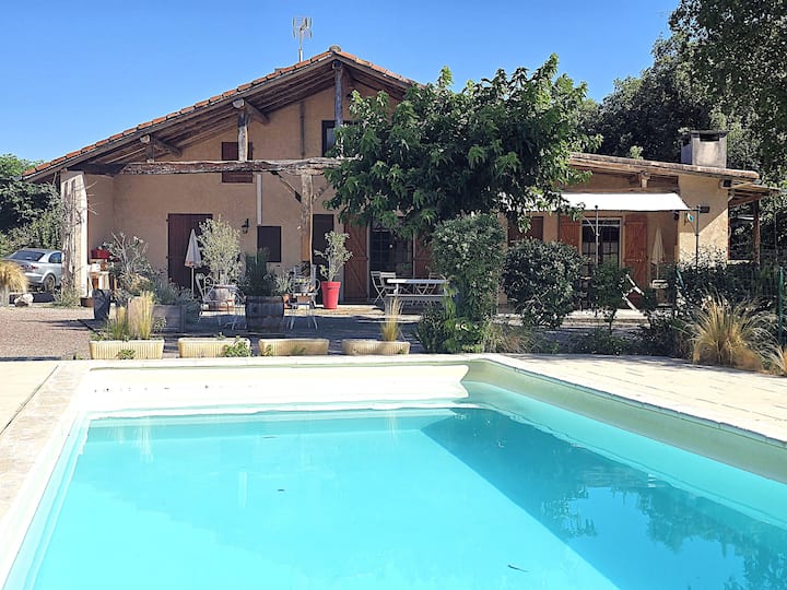 Belle Maison Mas Grenier - 14 Pers. Piscine Privée - Tarn-et-Garonne