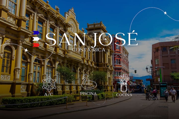 Apt+wifi+pool+ac+kitchen+tv+gym+work Area @Sanjosé - Costa Rica