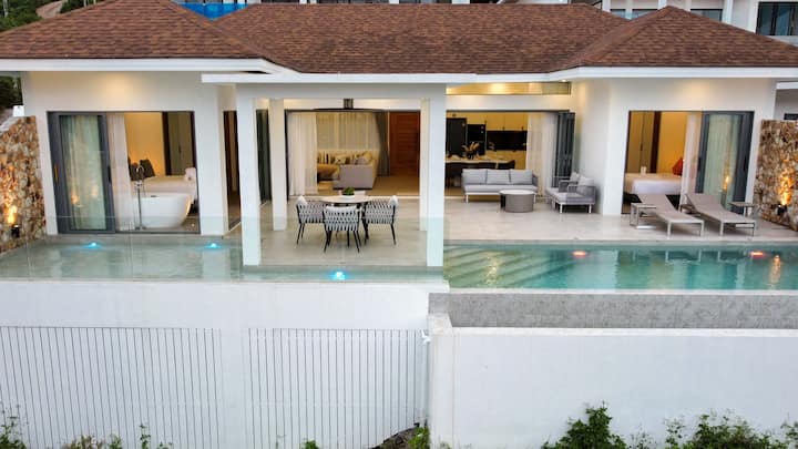 Villa Lulu–chic 2br Seaview Retreat W/private Pool - Ko Samui