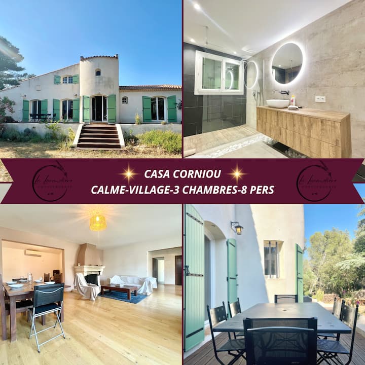 Casa Corniou - Calme | Village | 3 Chambres | 8 P - Miramas