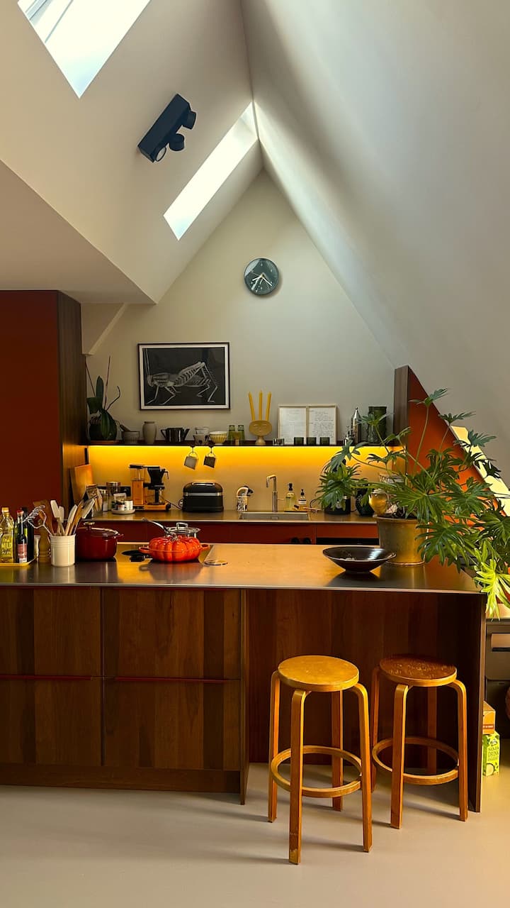 Historisch Design Loft, Zonnig Balkon (2-br,110m2) - Amsterdam