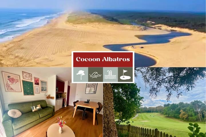 Cocoon Albatros | Vue Golf • Piscine, Pins & Océan - Plage de Moliets-et-Maa