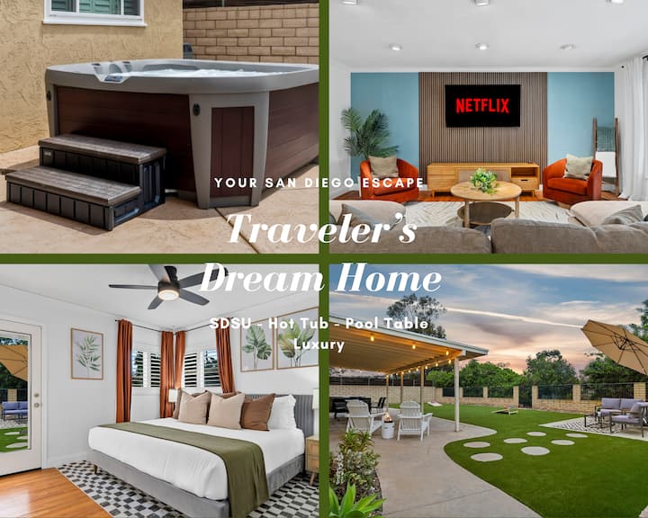 Traveler’s Dream Home Sdsu • Hot Tub, Pool Table - San Diego, CA