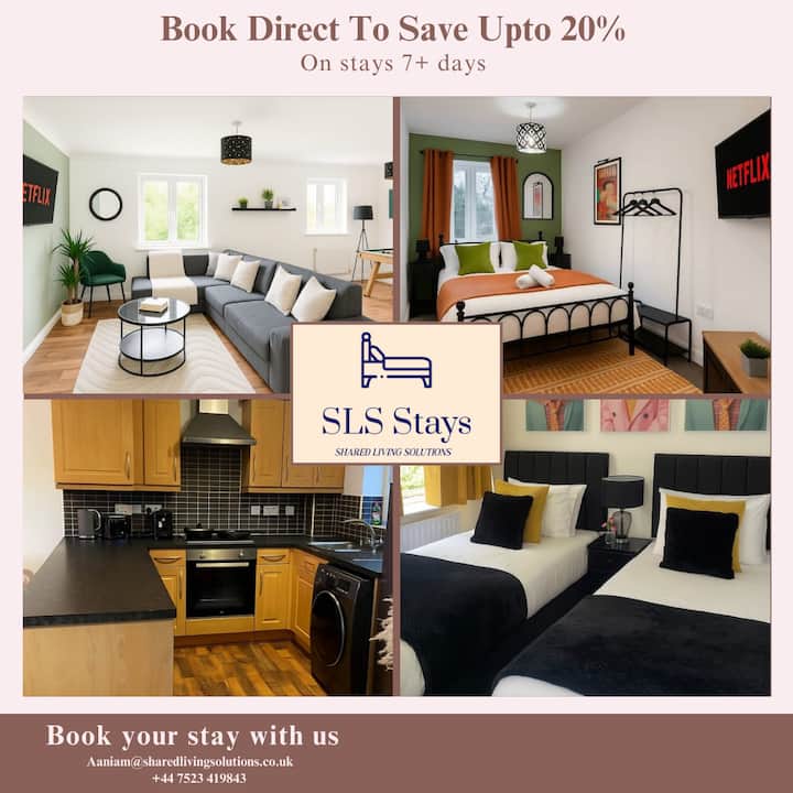 Cosy 2br Retreat Timperley 4 Beds Sleeps 6 Guests - Altrincham