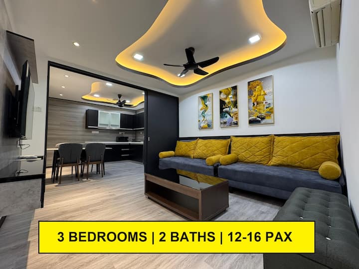 Bukit Bintang 12-16pax 3br+2bath (Newly Renovated) - Kuala Lumpur