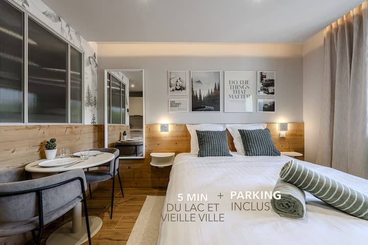 Studio Woodylake • 5min Lac • Wififibre & Parking - Lac d'Annecy