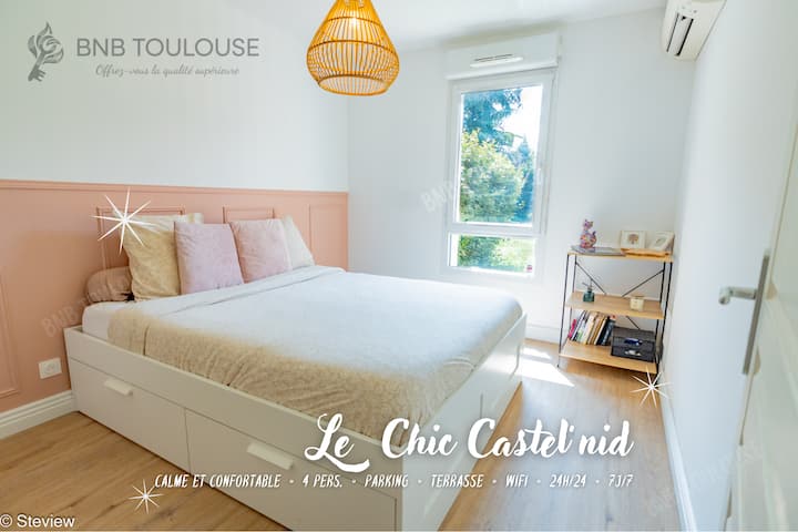 Le Chic Castel'nid • Parking • Terrasse • Wifi - Castelnau-d'Estrétefonds